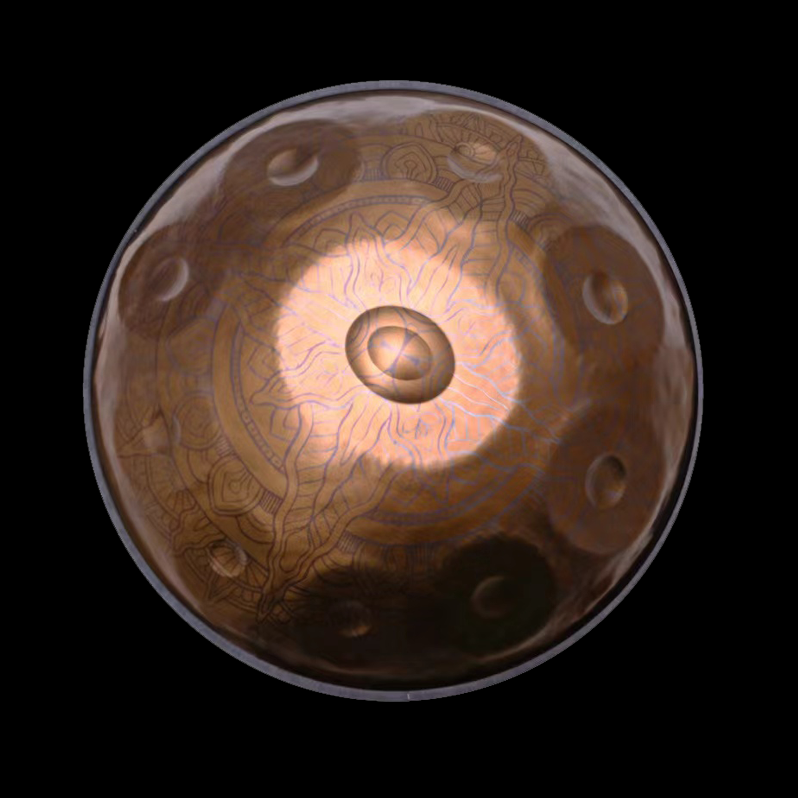 9 & 12 Note Handpan in GOLD (Mayan) | Generation 4s - The Starter ...